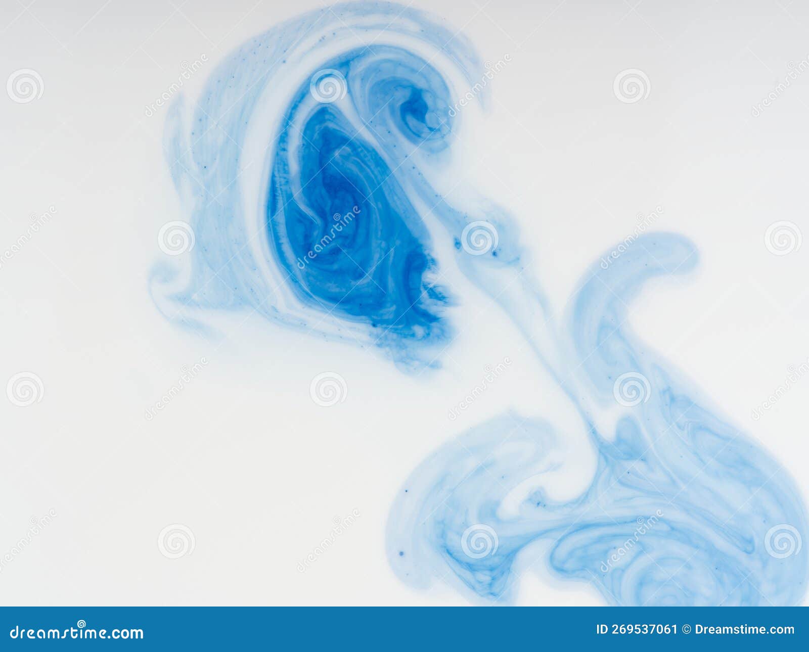 Abstract Background in the Form of Paints Dissolved in a White Liquid ...