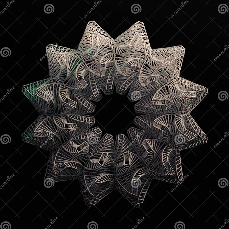Abstract Background Form,snowflake. 3d Illustration, 3d Rendering Stock ...