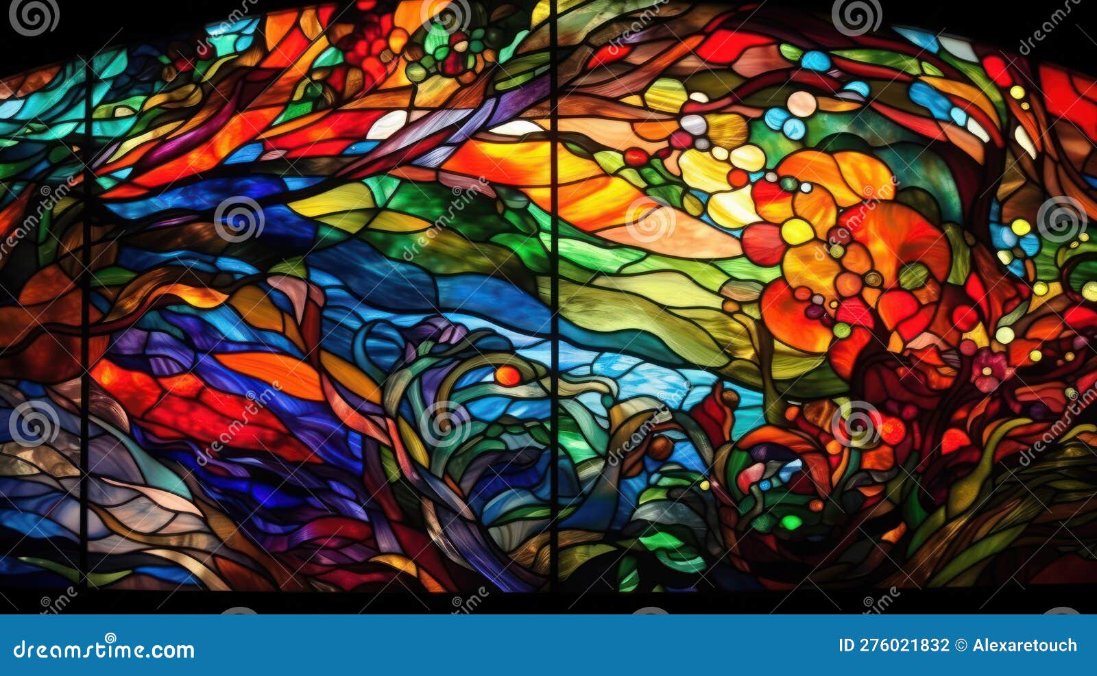 Abstract Background in the Form of a Stained Glass Window, Stock ...