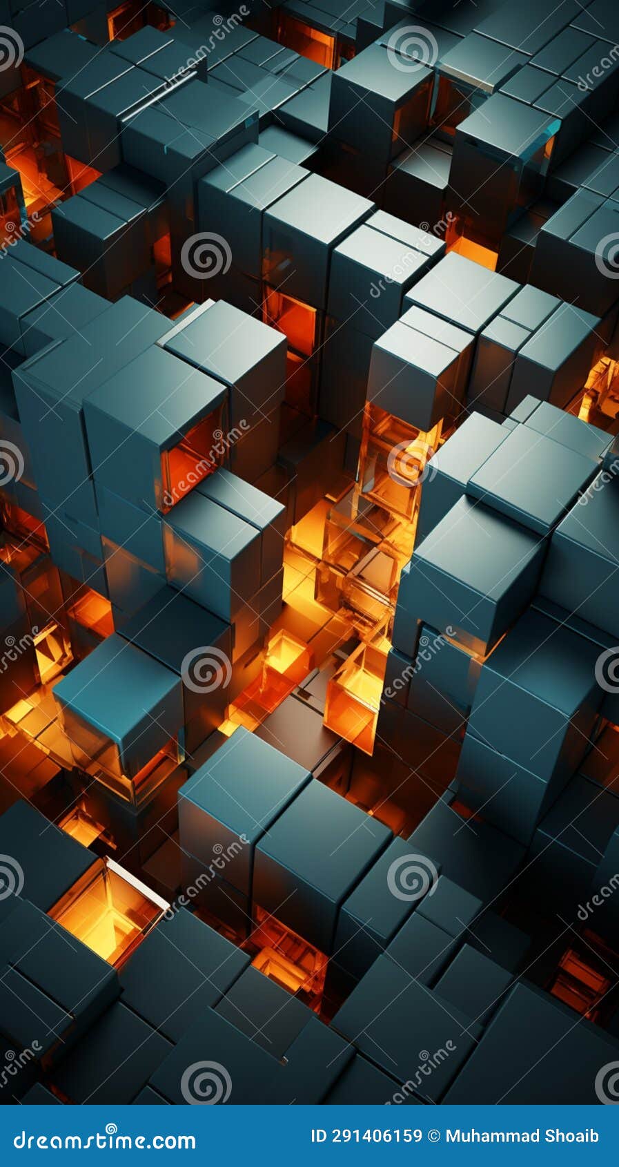 Abstract Background Formed by Isometric Square Bottom View from ...