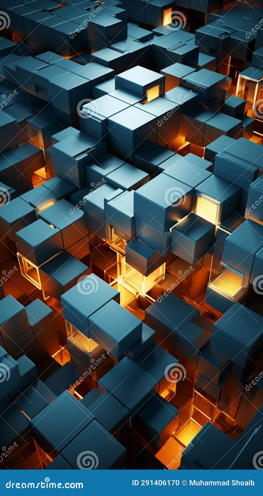Abstract Background Formed by Isometric Square Bottom View from ...