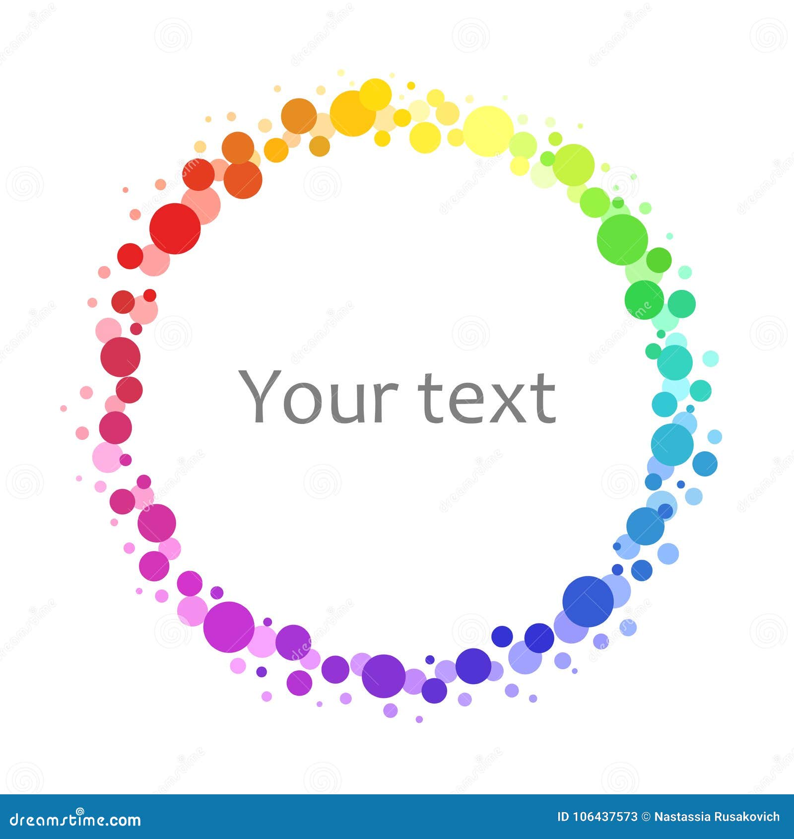 Iridescent Circles Pattern, Abstract Background. Template For Labels ...