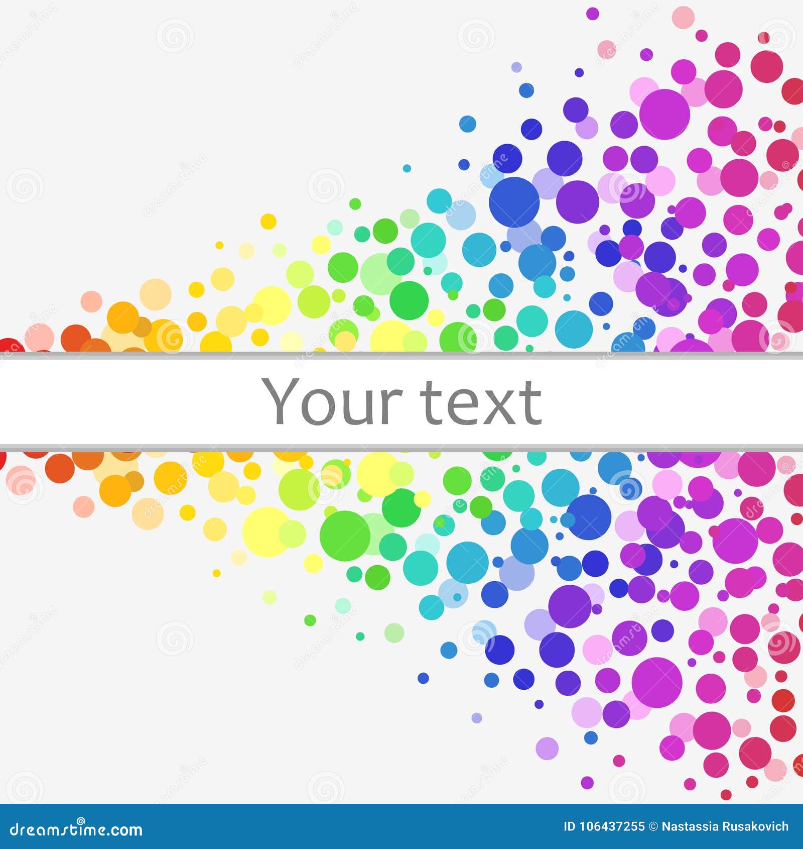 Abstract Background Frame - Iridescent Circles Stock Vector ...