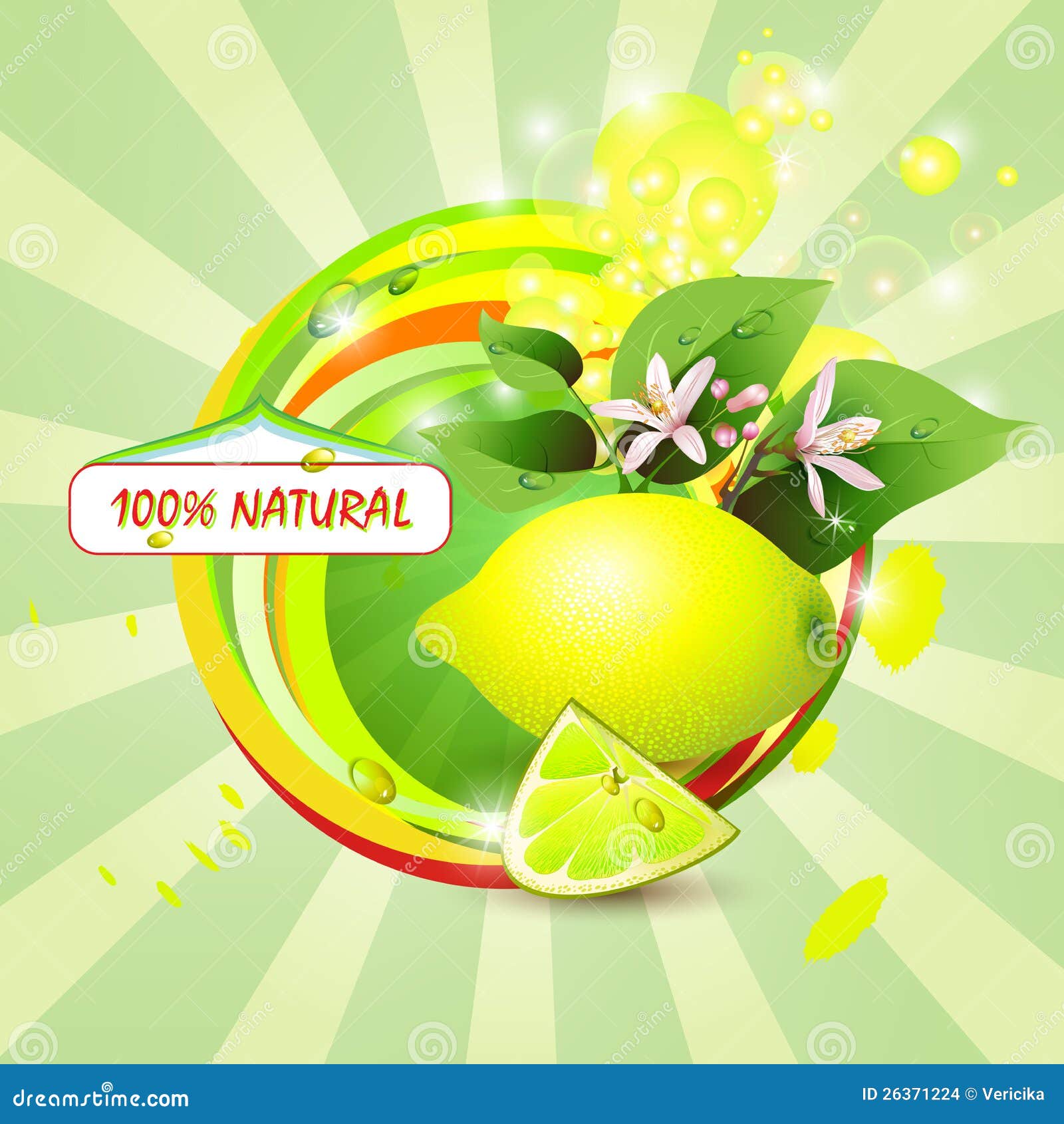 Abstract Background with Fresh Lemon Stock Vector - Illustration of ...