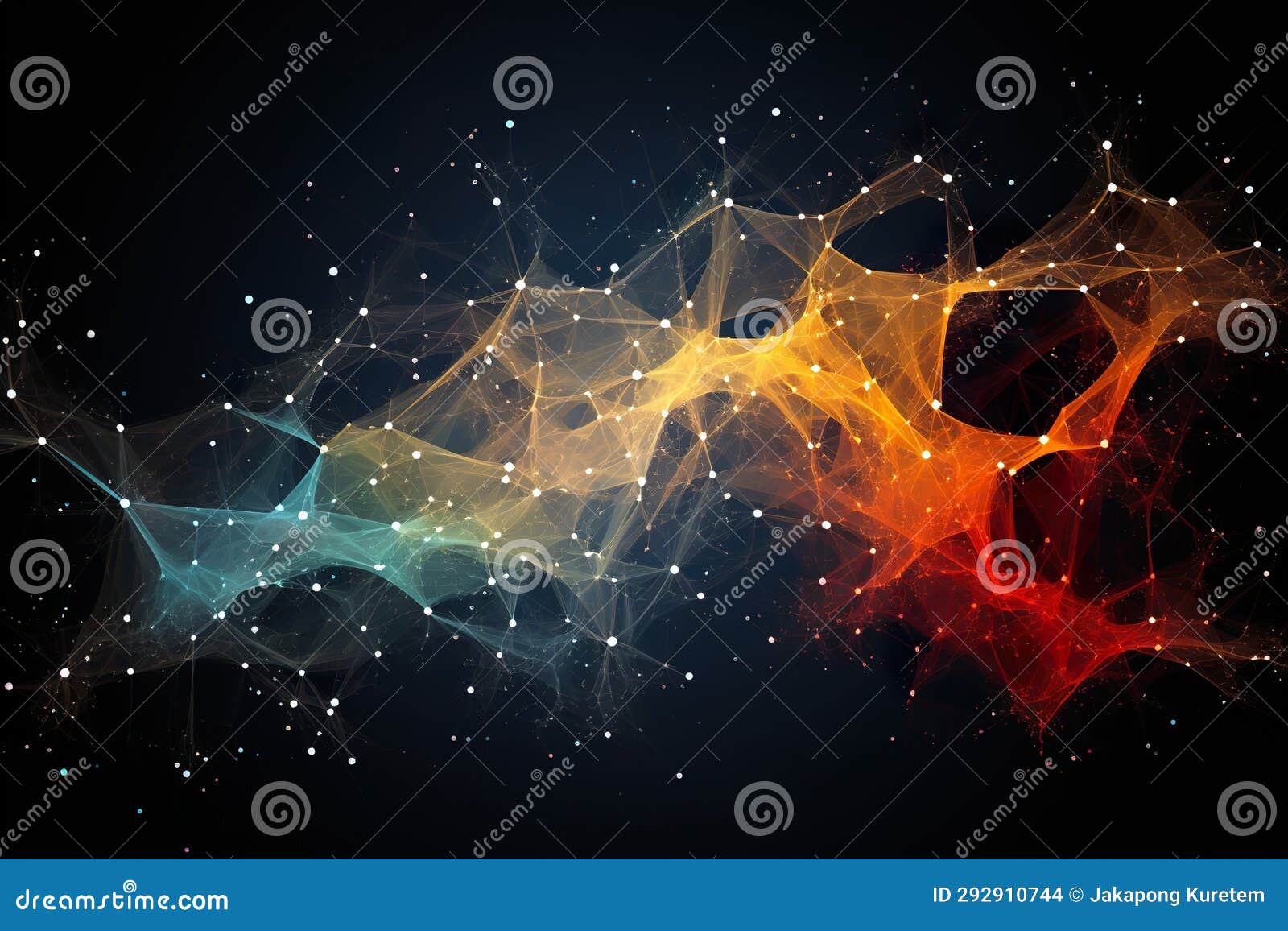 Abstract Background Functions of Complex Networks. Stock Photo - Image ...