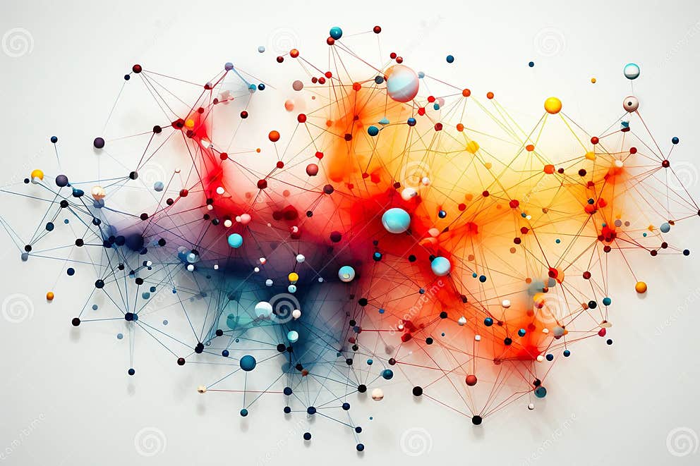 Abstract Background Functions Of Complex Networks Stock Image Image Of Graphic Flowing
