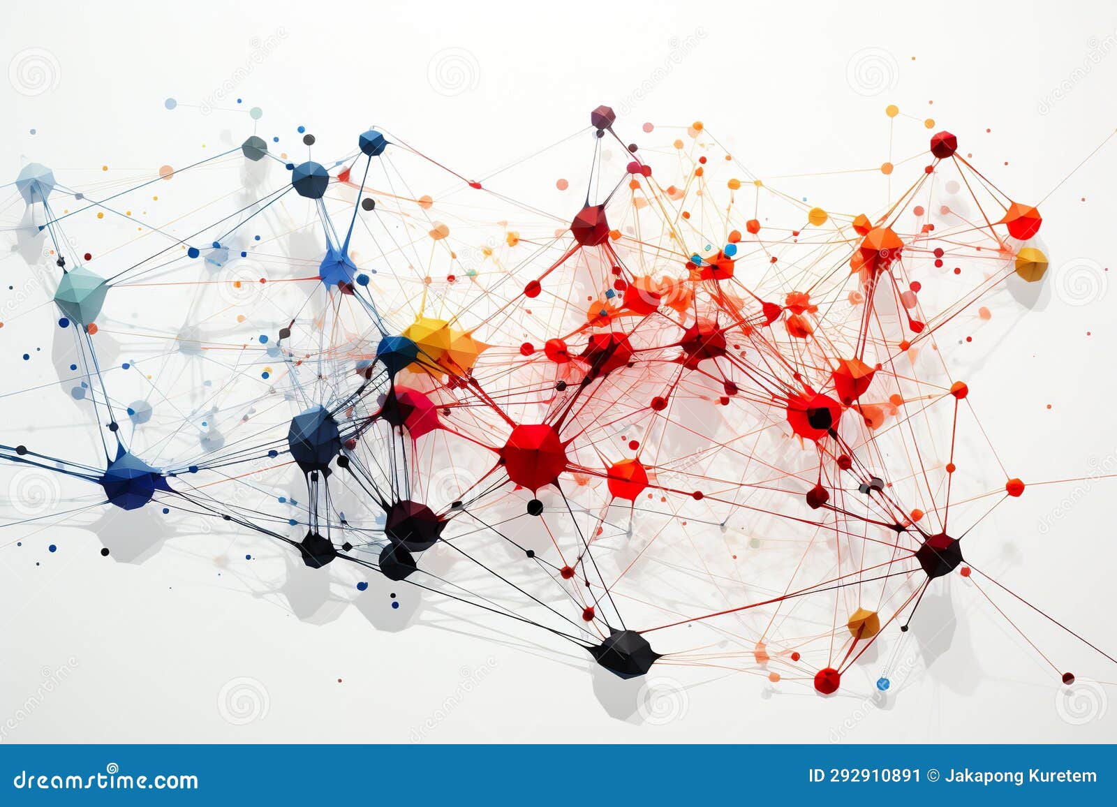 Abstract Background Functions Of Complex Networks Stock Image Image