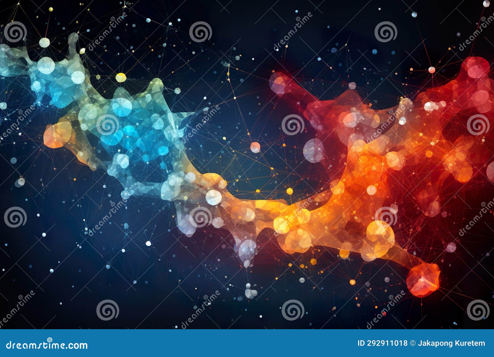 Abstract Background Functions of Complex Networks. Stock Photo - Image ...