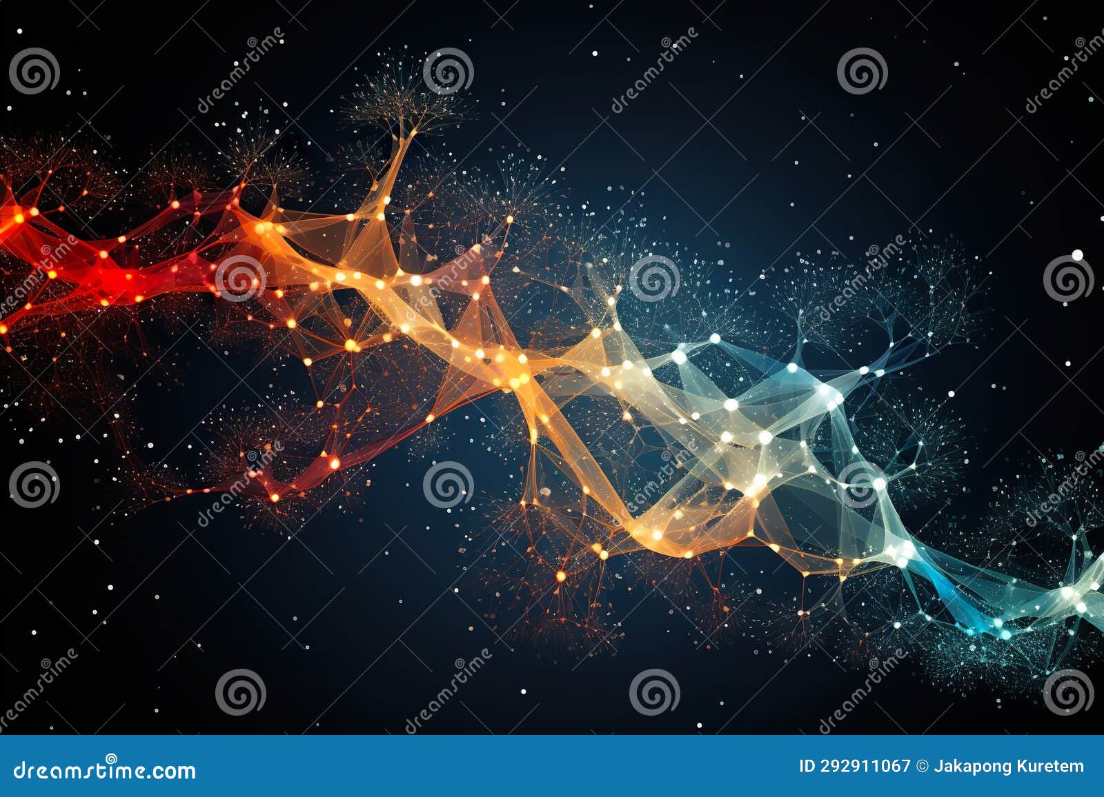 Abstract Background Functions of Complex Networks. Stock Image - Image ...