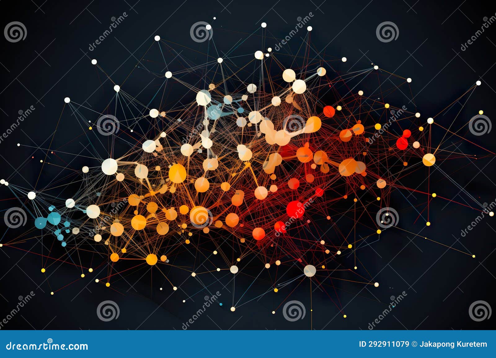Abstract Background Functions of Complex Networks. Stock Image - Image ...