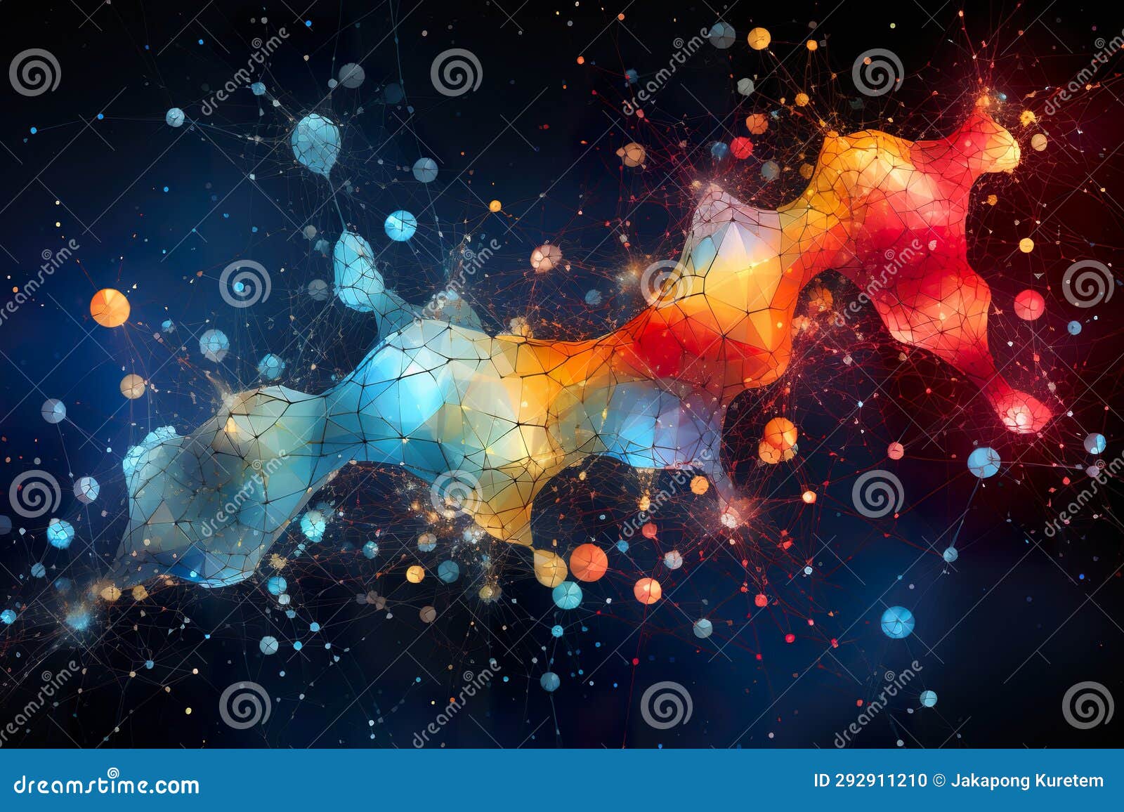 Abstract Background Functions of Complex Networks. Stock Photo - Image ...