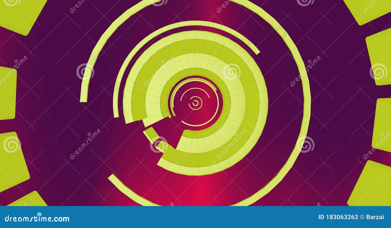 Background with a Futurist Spiral Making a Pattern. Stock Illustration ...