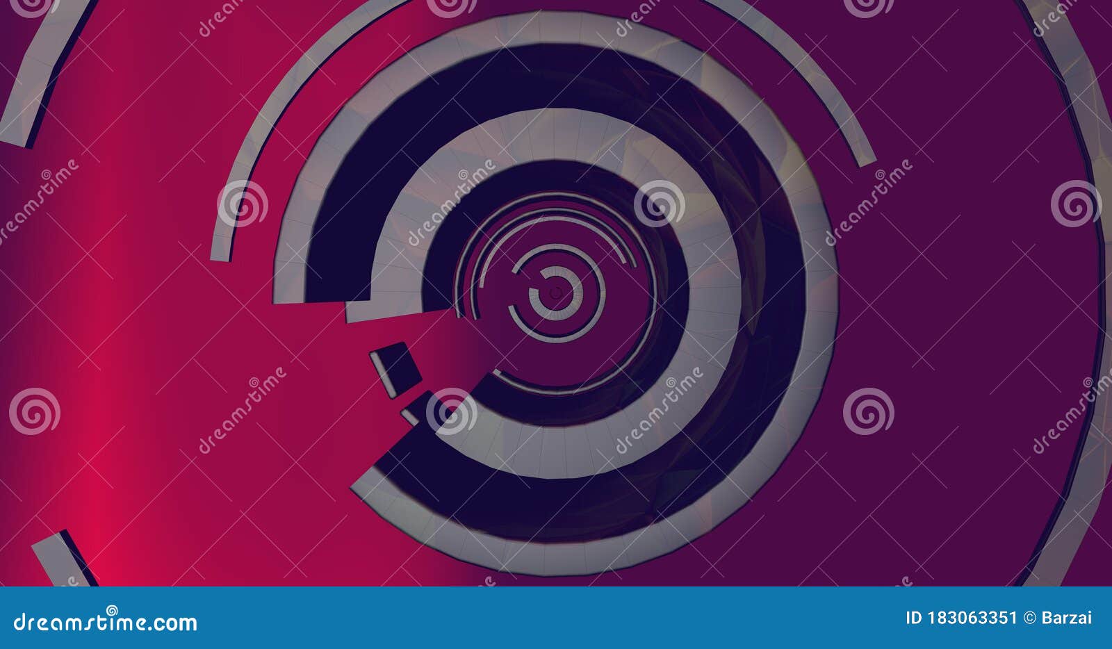 Background with a Futurist Spiral Making a Pattern. Stock Illustration ...