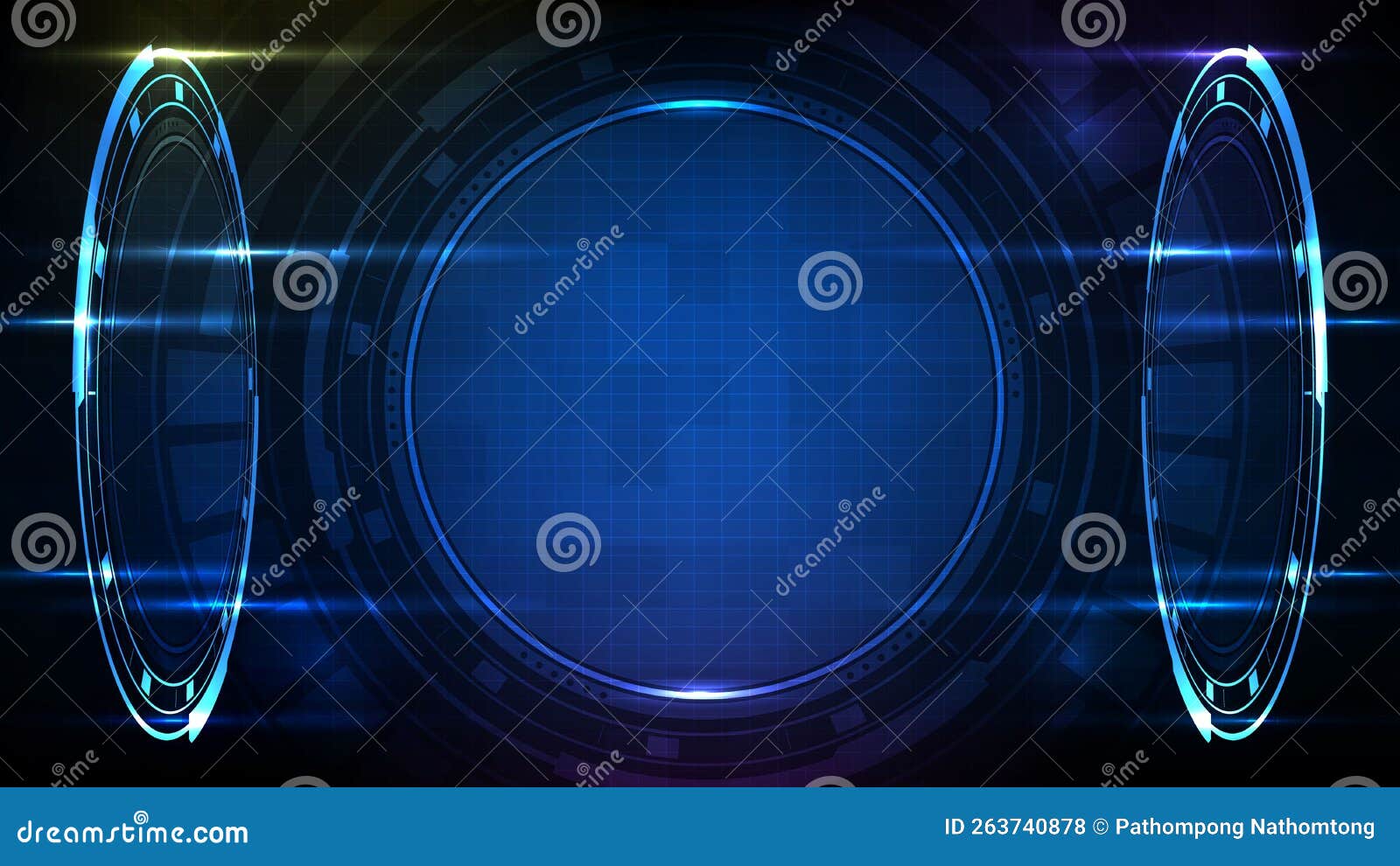 Abstract Background Futuristic Hud Gui Display Panel with Light Stock ...
