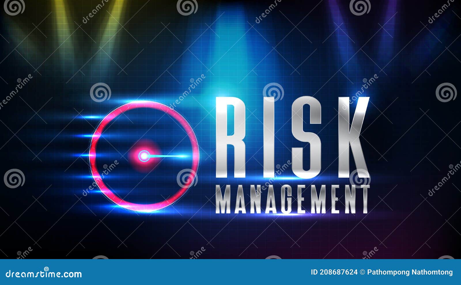 Background Futuristic Technology Risk Management Text and Ui Speed ...