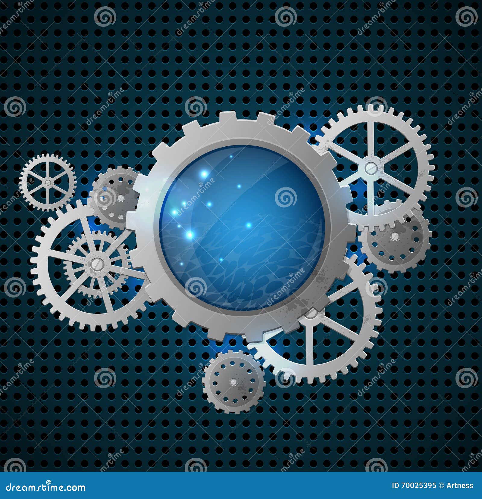 Abstract Background with Gears Stock Vector - Illustration of ...