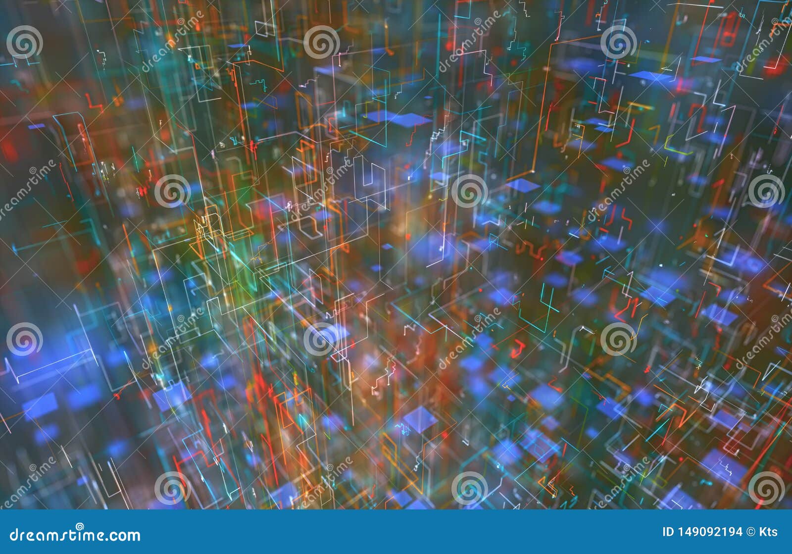 Abstract Background Geometric Connections Stock Illustration ...