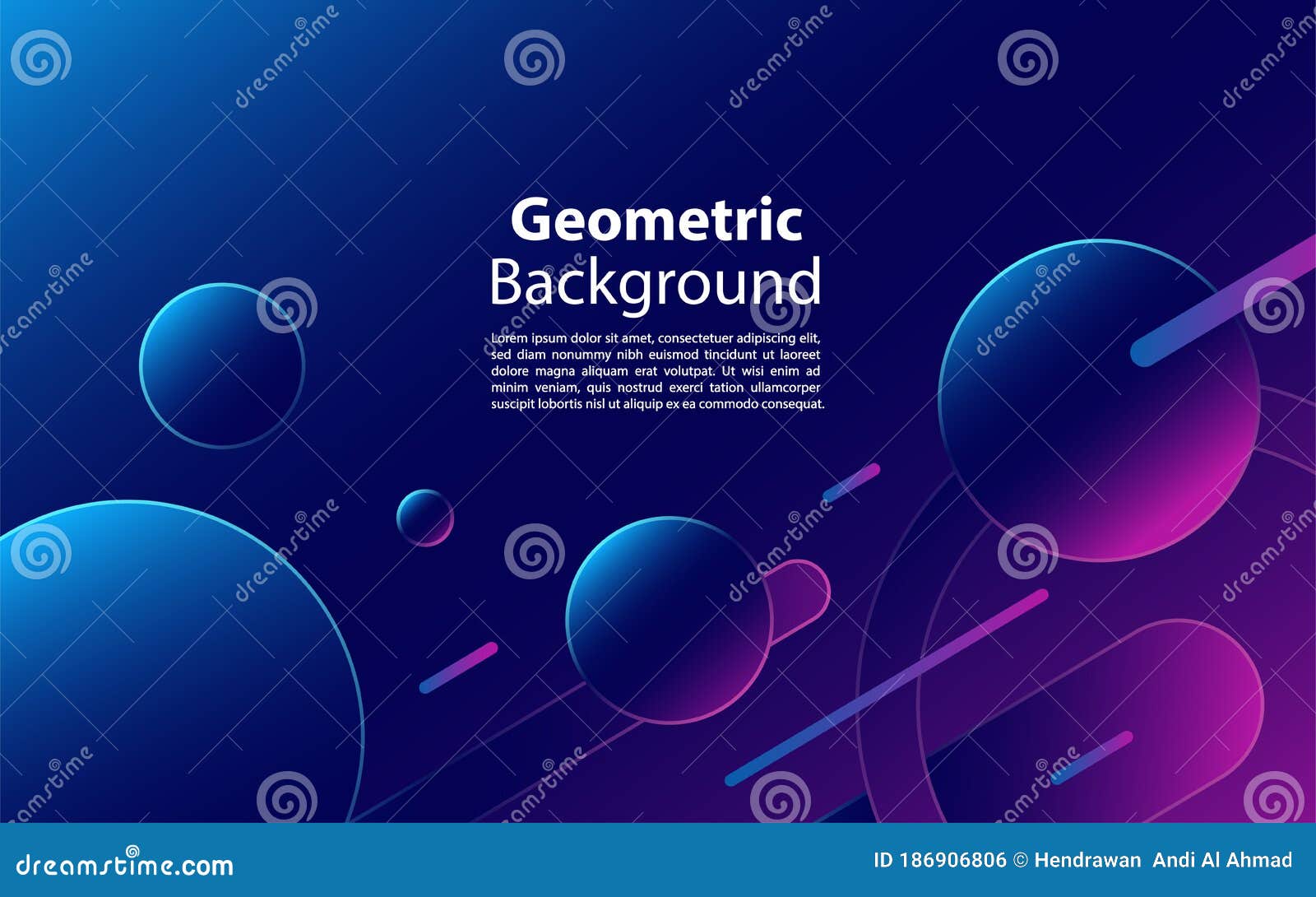 Abstract Background with Geometric Gradient Circle. Graphic Design ...