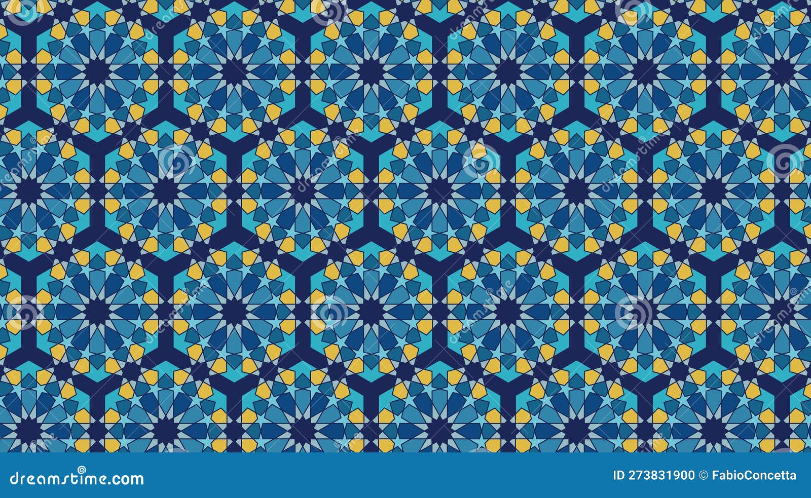 Abstract Background Geometric Hexagonal Arabesque Pattern in Arabic ...