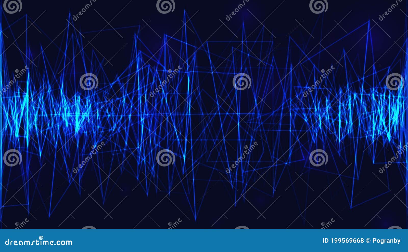 Abstract Background. Geometric Line Pattern. Digital Sound Wave Concept ...