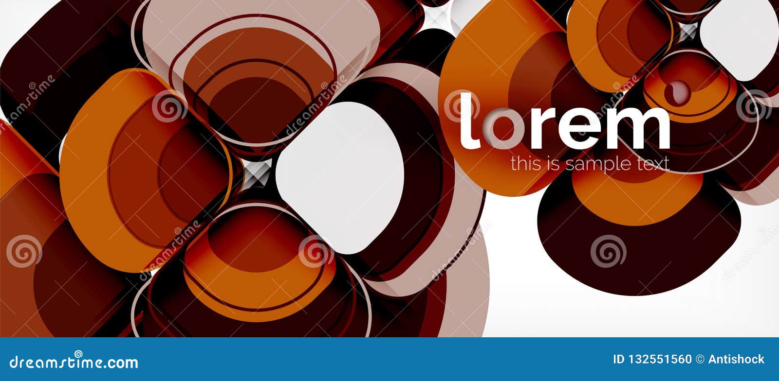 Abstract Background - Geometric Multicolored Round Shapes Composition ...