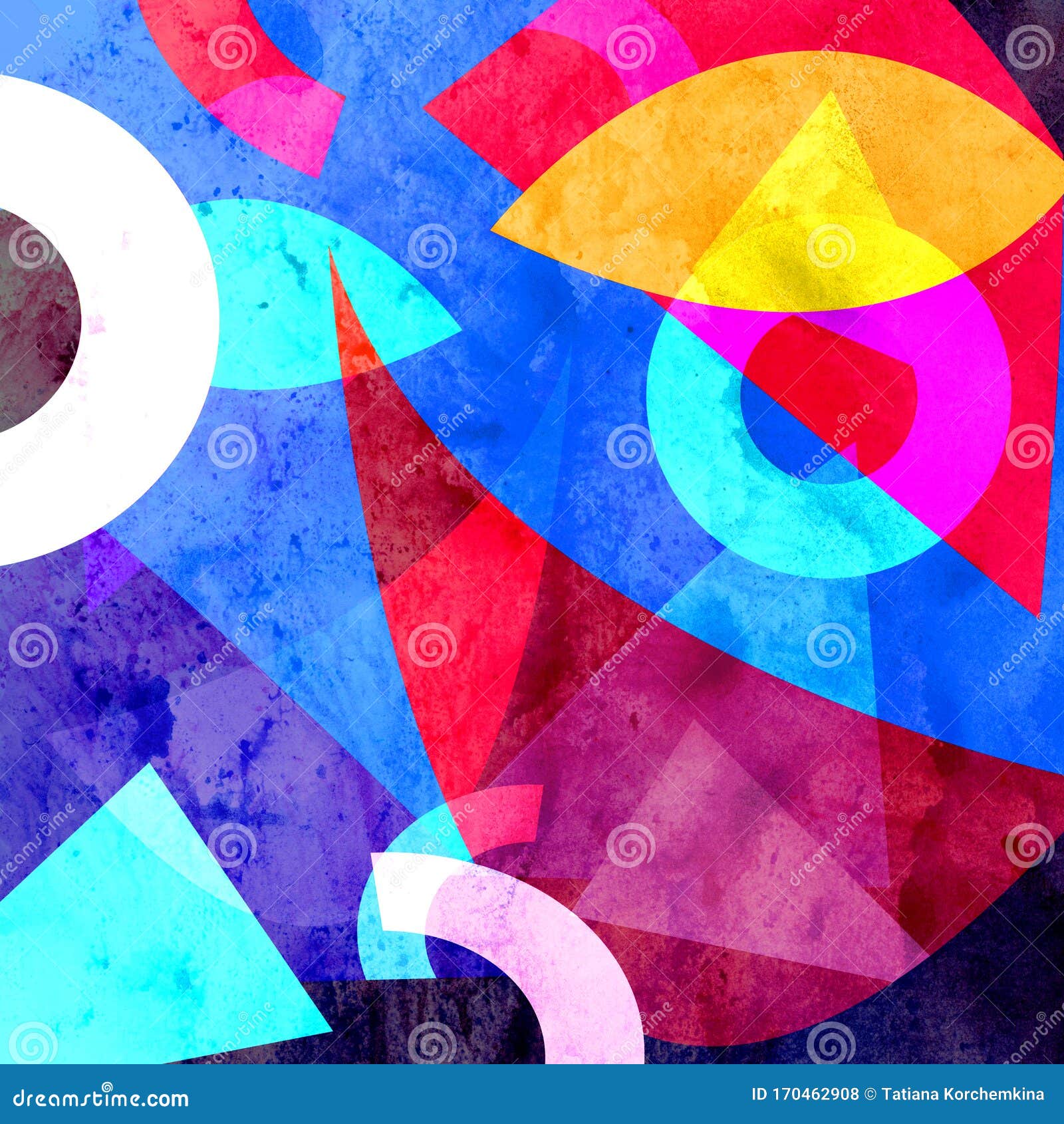 Abstract Background with Geometric Objects Stock Illustration ...