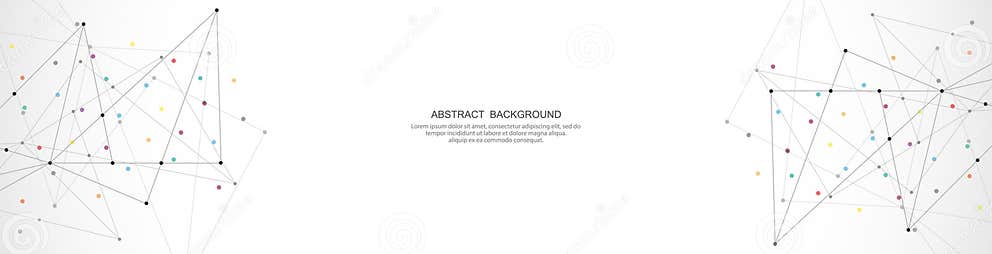 Abstract Background and Geometric Pattern with Connecting the Dots and ...