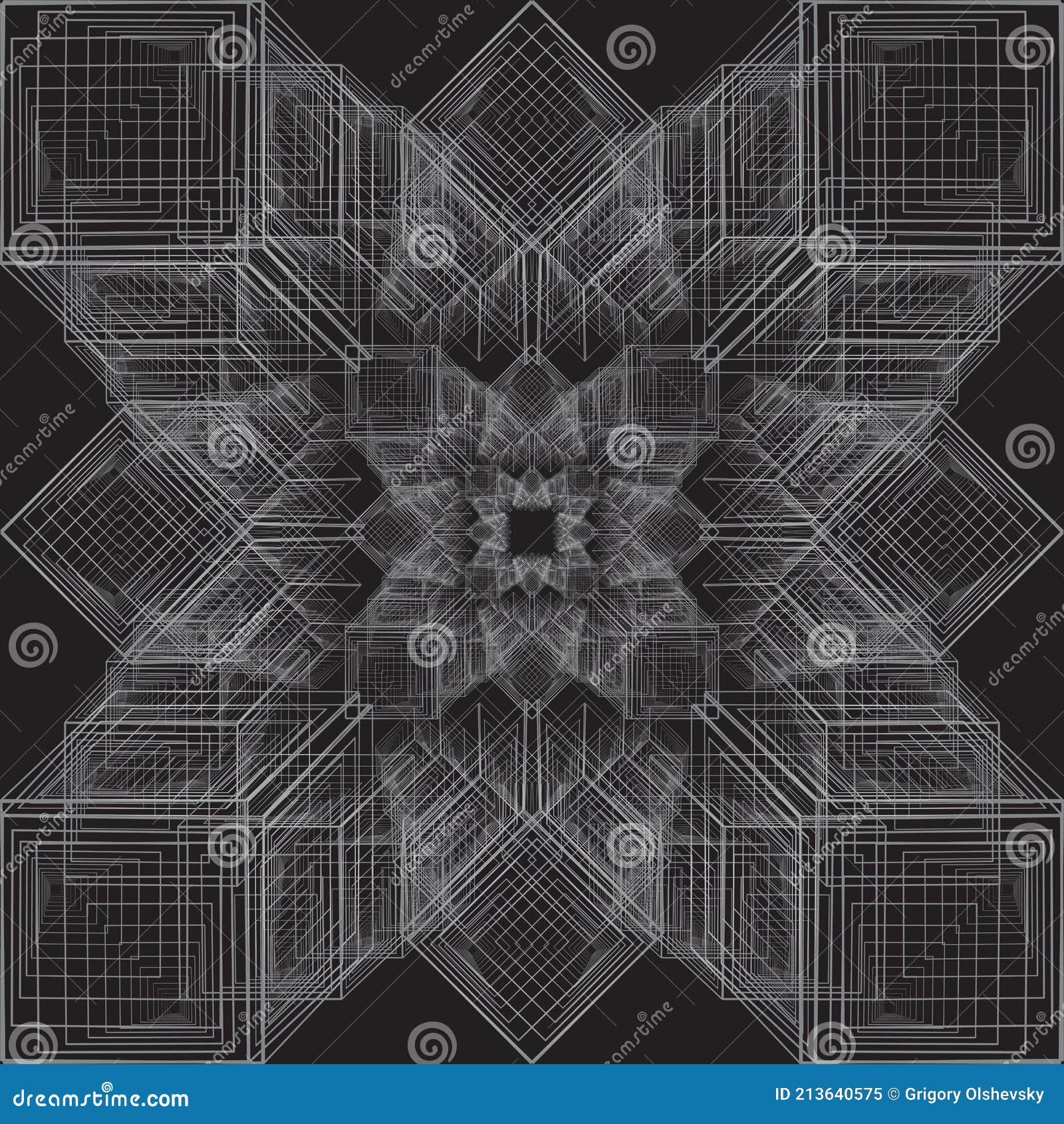 Abstract Background. Geometric Pattern with Cubes Stock Vector - Illustration of rectangles ...