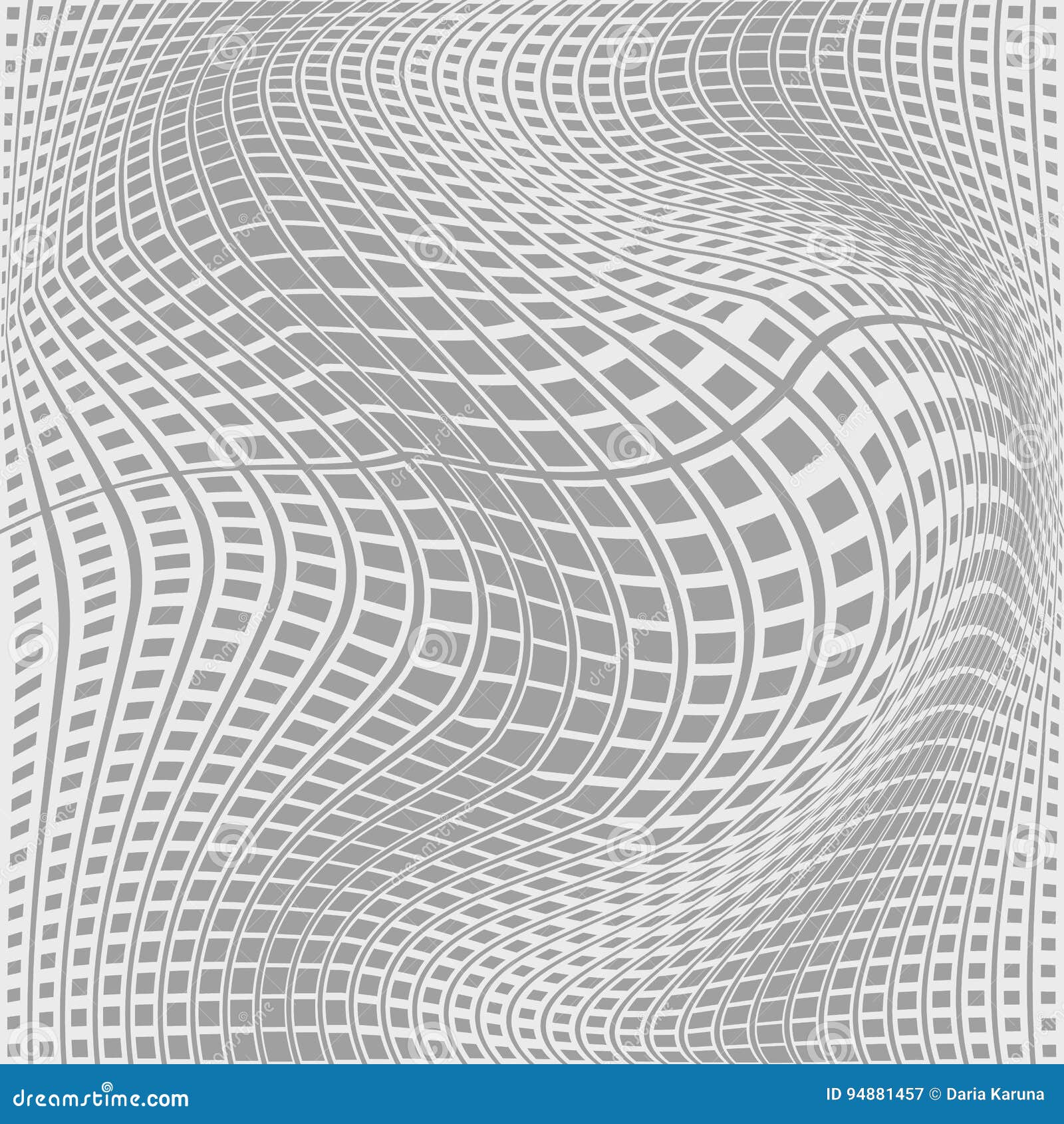 Abstract Background with Geometric Patterns. Distortion of Space ...