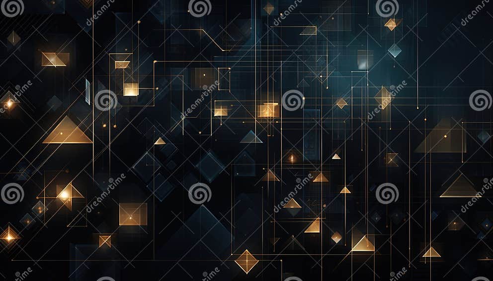Abstract Background with Geometric Patterns, Futuristic, Graphic Design ...