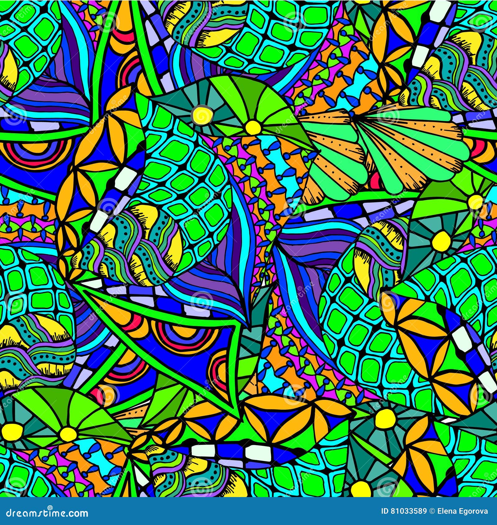 Abstract Background of Geometrical Patterns Drawing Stock Illustration ...