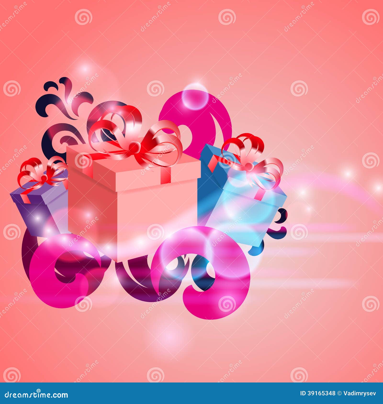 Abstract Background with Gifts Stock Vector - Illustration of artistic ...