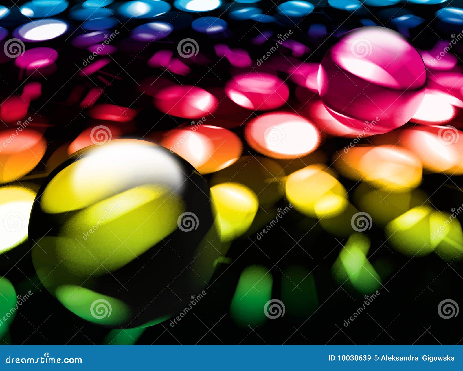 Abstract Background with Glass Balls Stock Image - Image of space ...