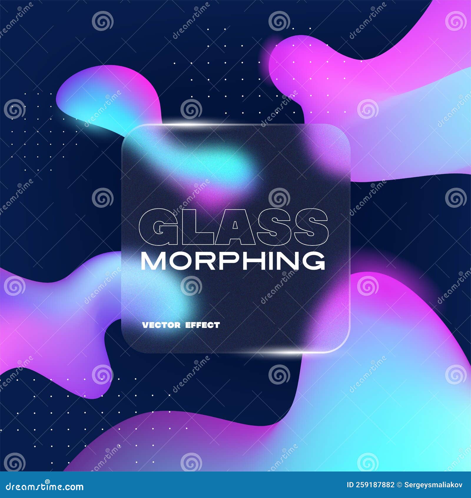 Abstract Background in Glass-morphism Style Stock Vector - Illustration ...