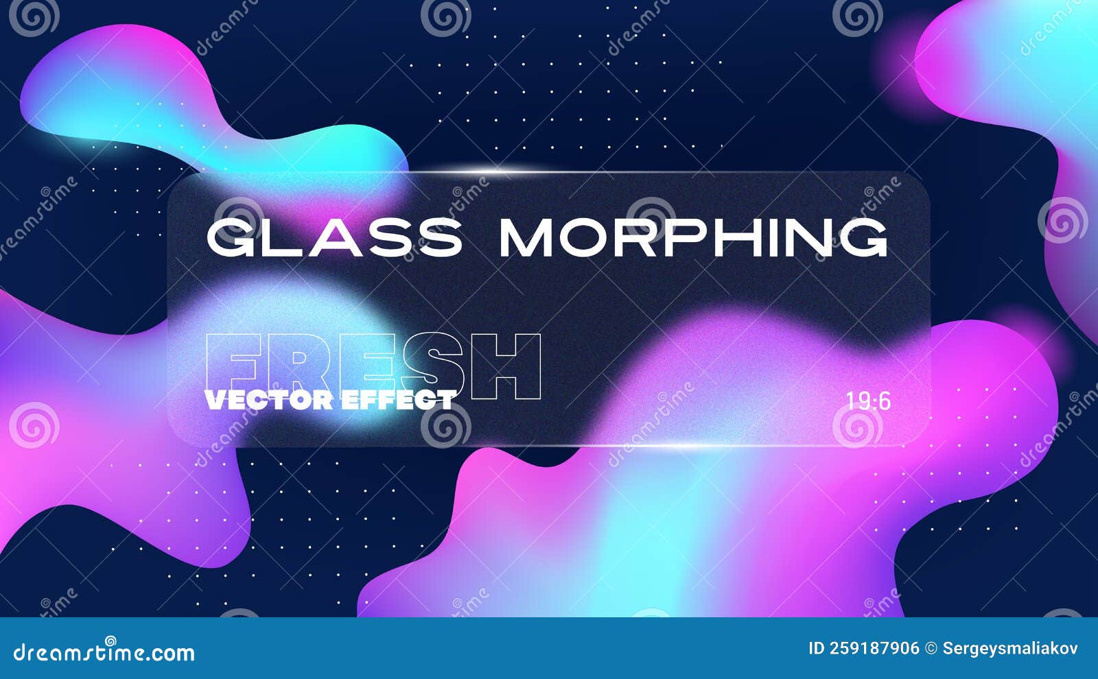 Abstract Background in Glass-morphism Style Stock Vector - Illustration ...