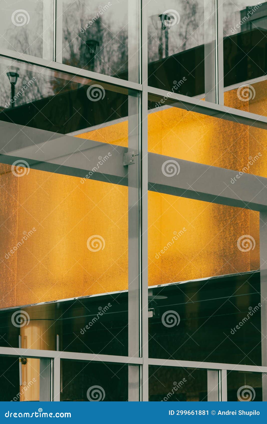 Abstract Background of Glass on the Windows in a Building in Orange ...