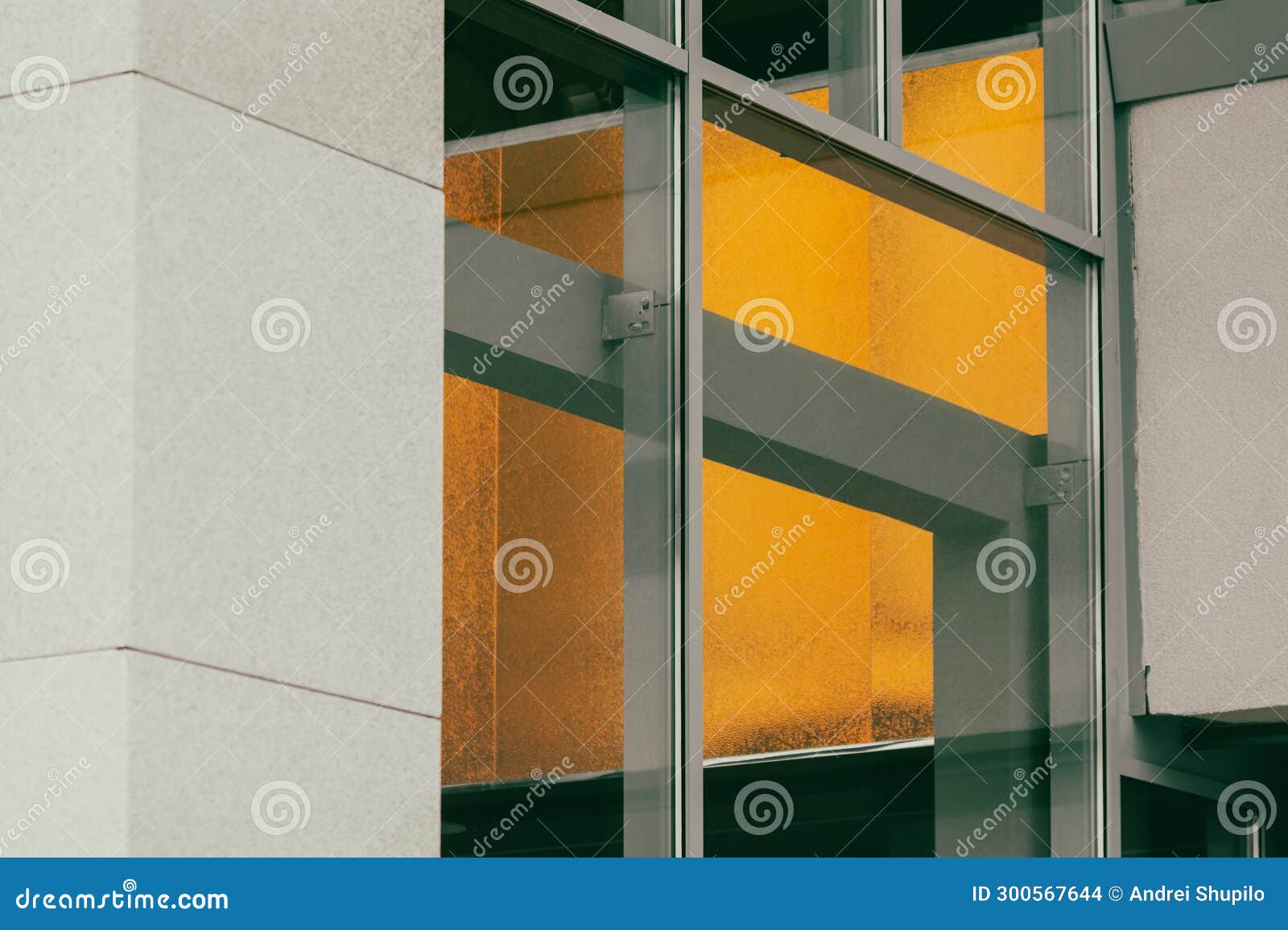 Abstract Background of Glass on the Windows in a Building in Orange ...