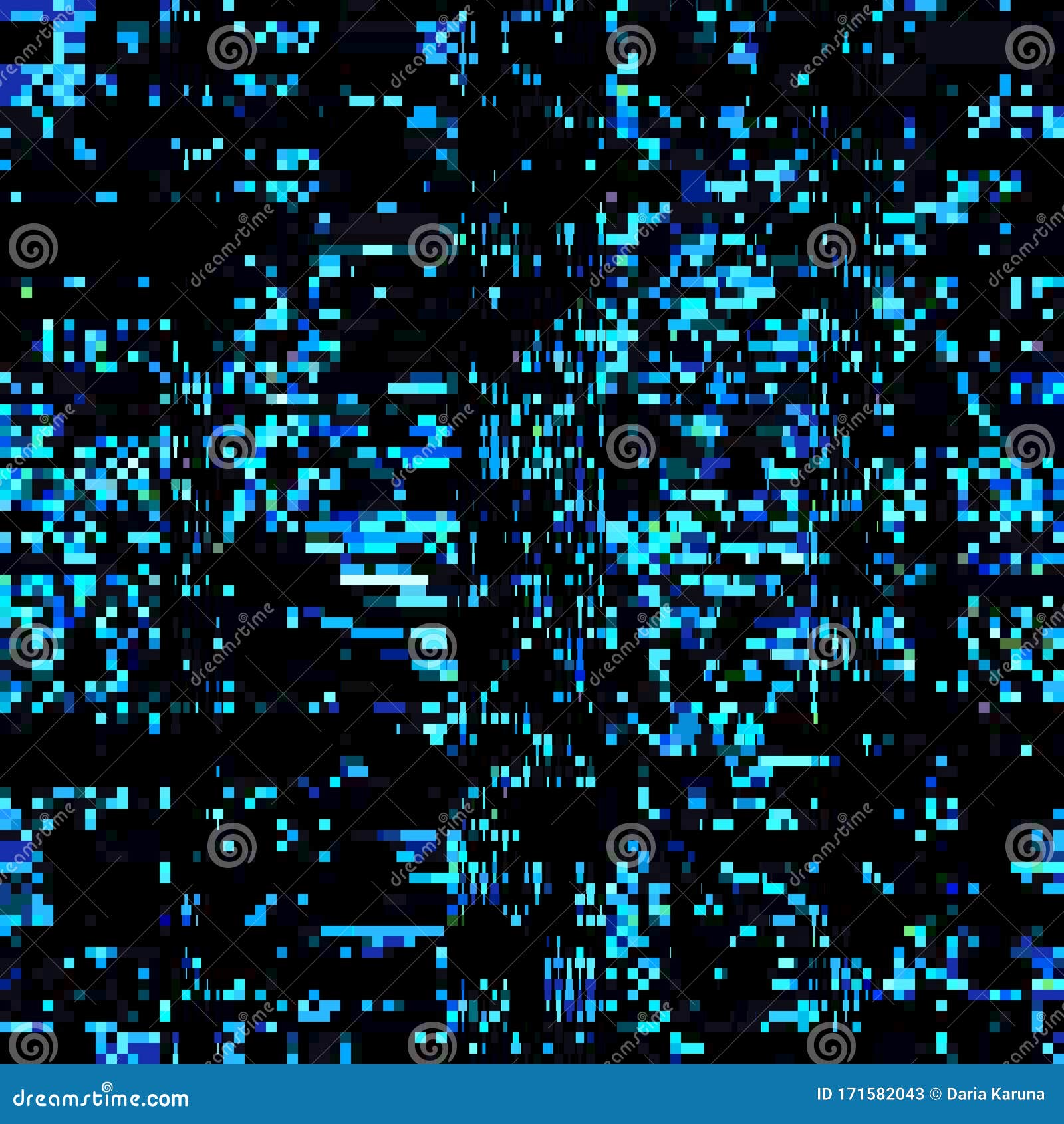 Abstract Background with Glitch Effect. Particles Move in Space Stock ...