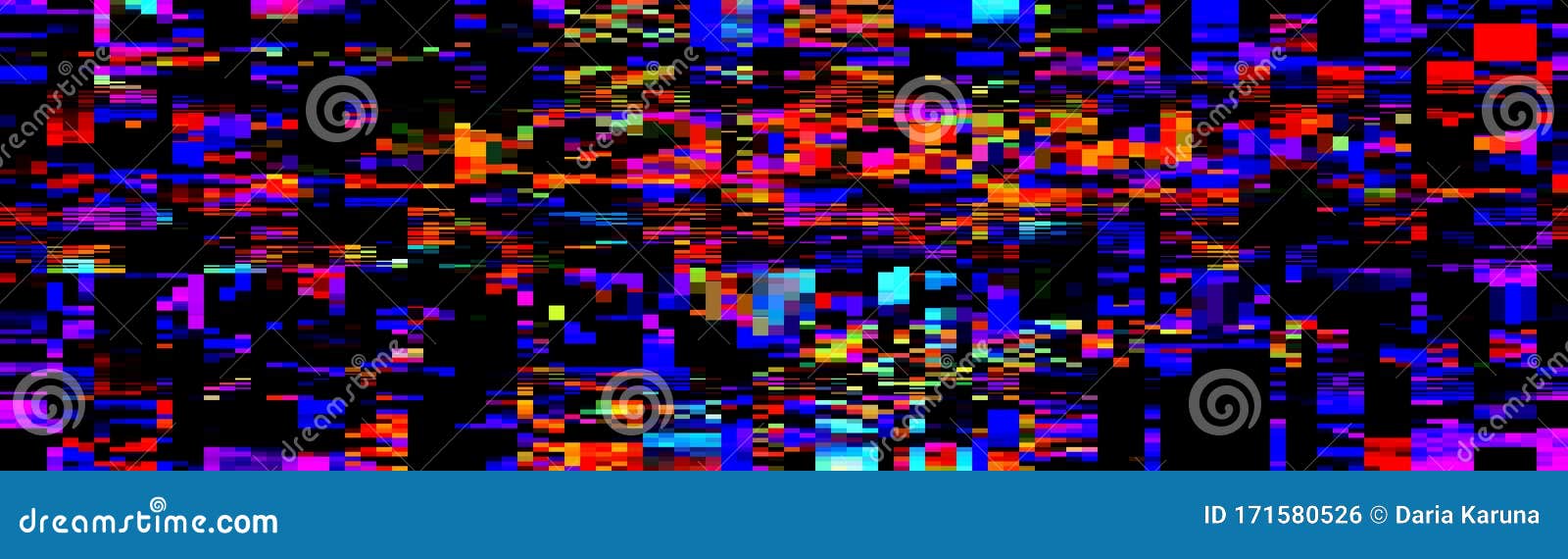 Abstract Background with Glitch Effect. Particles Move in Space Stock ...