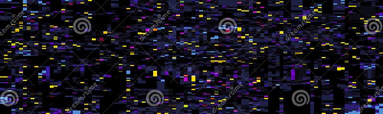 Abstract Background with Glitch Effect. Particles Move in Space Stock ...