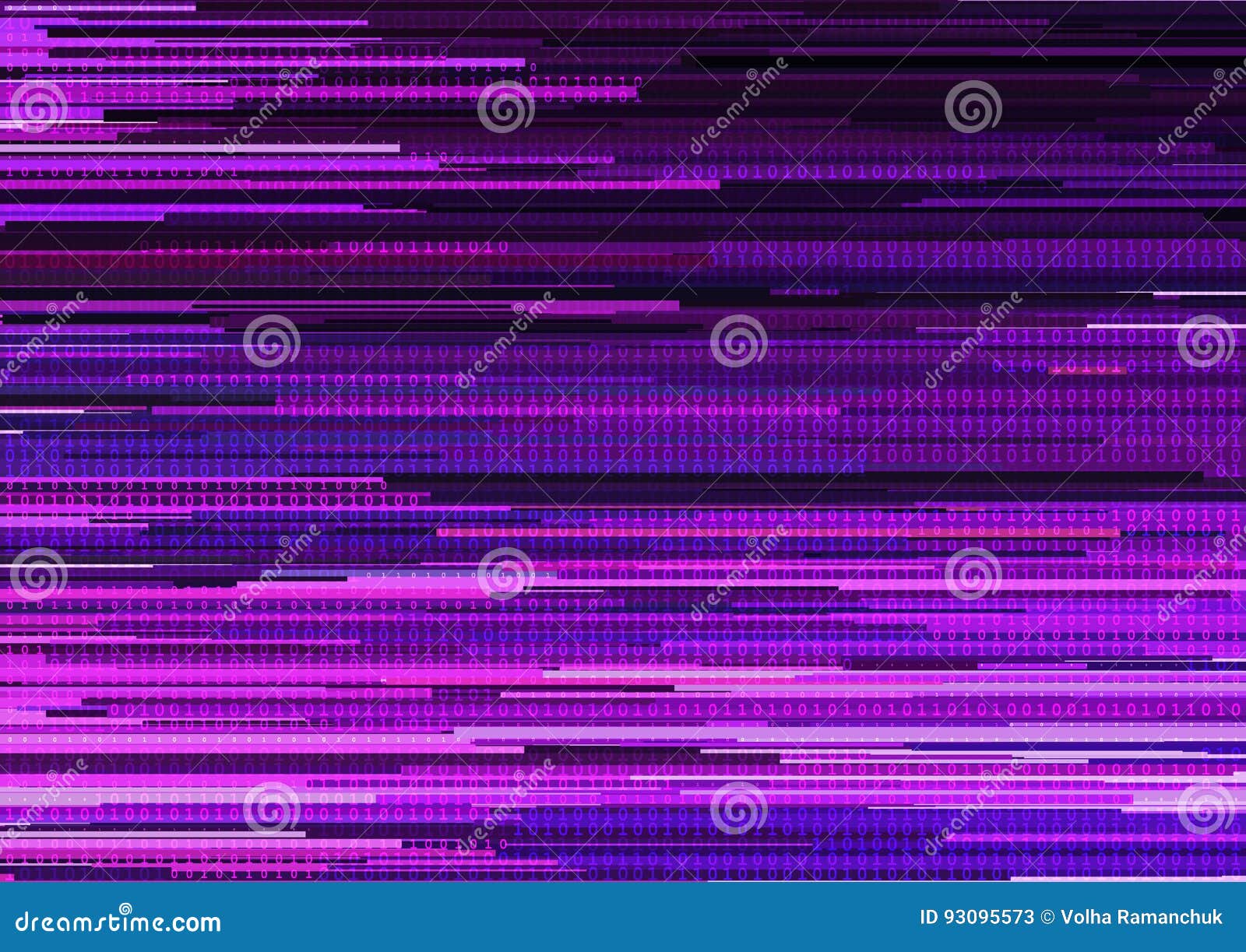 Abstract Background With Glitched Vertical Stripes Stream Line Binary
