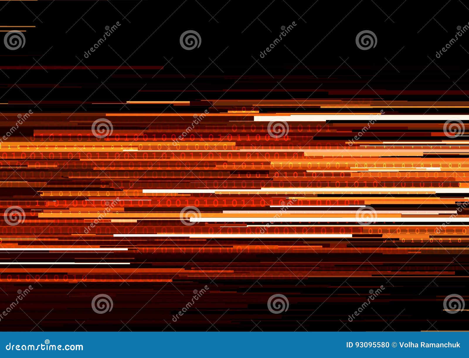 Abstract Background with Glitched Vertical Stripes, Stream Line Binary ...