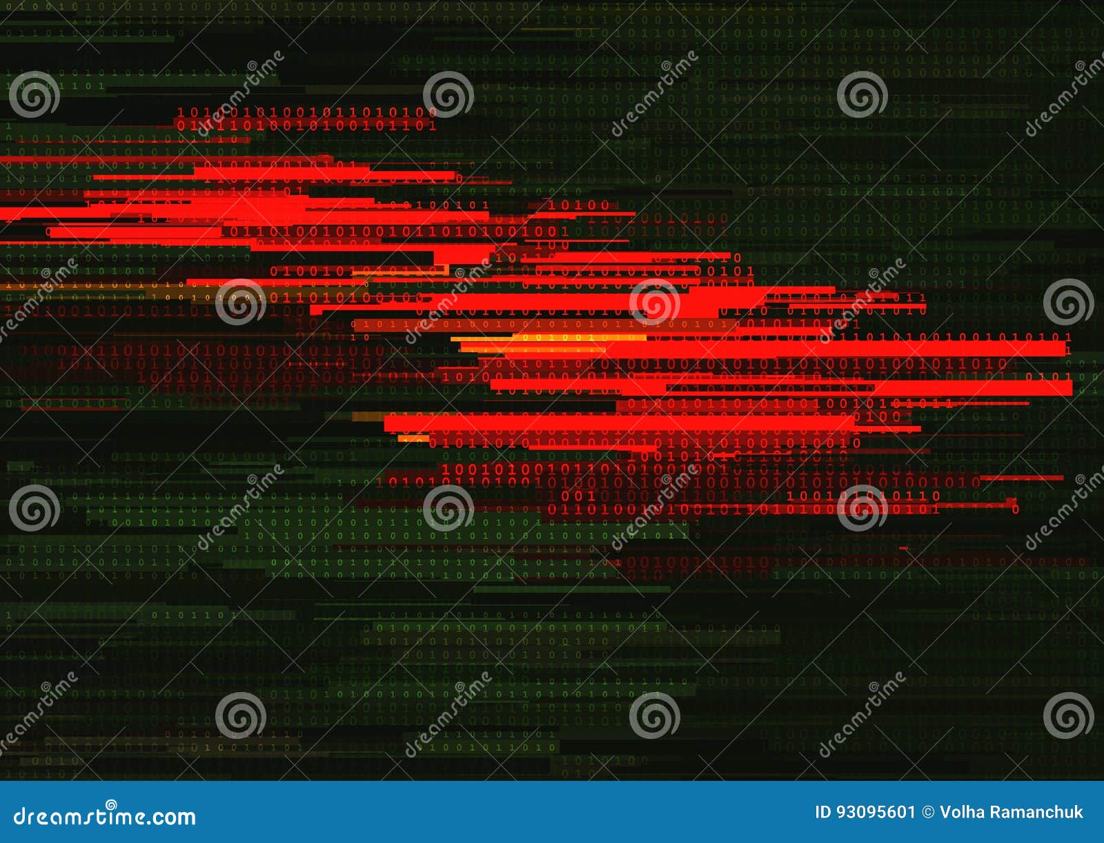Abstract Background with Glitched Vertical Stripes, Stream Line Binary ...
