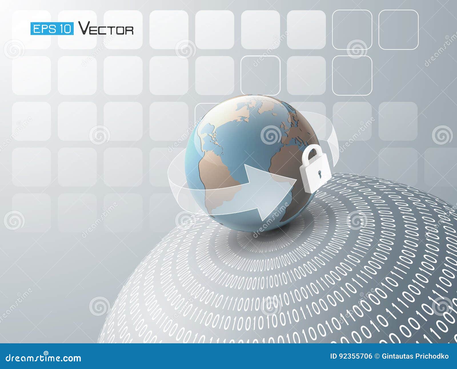 Abstract Background with Globe 3 Stock Vector - Illustration of hacker ...