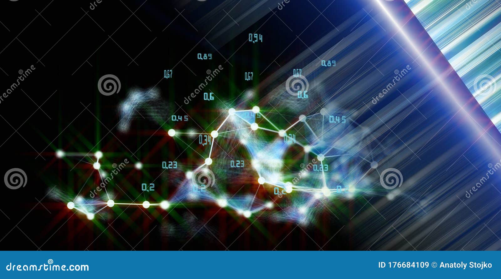 Abstract Background of Glow Polygonal Concept of Decision Making Data ...