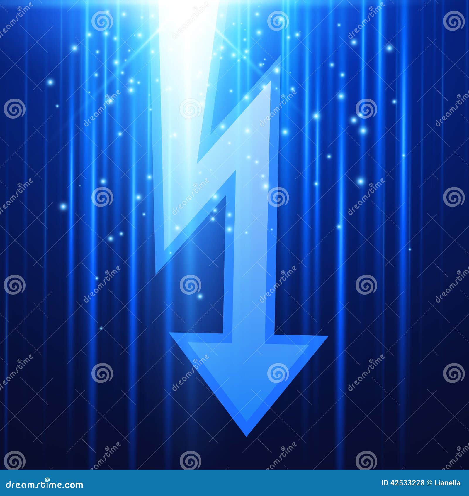 Abstract Background with Glowing Arrow Stock Vector - Illustration of ...