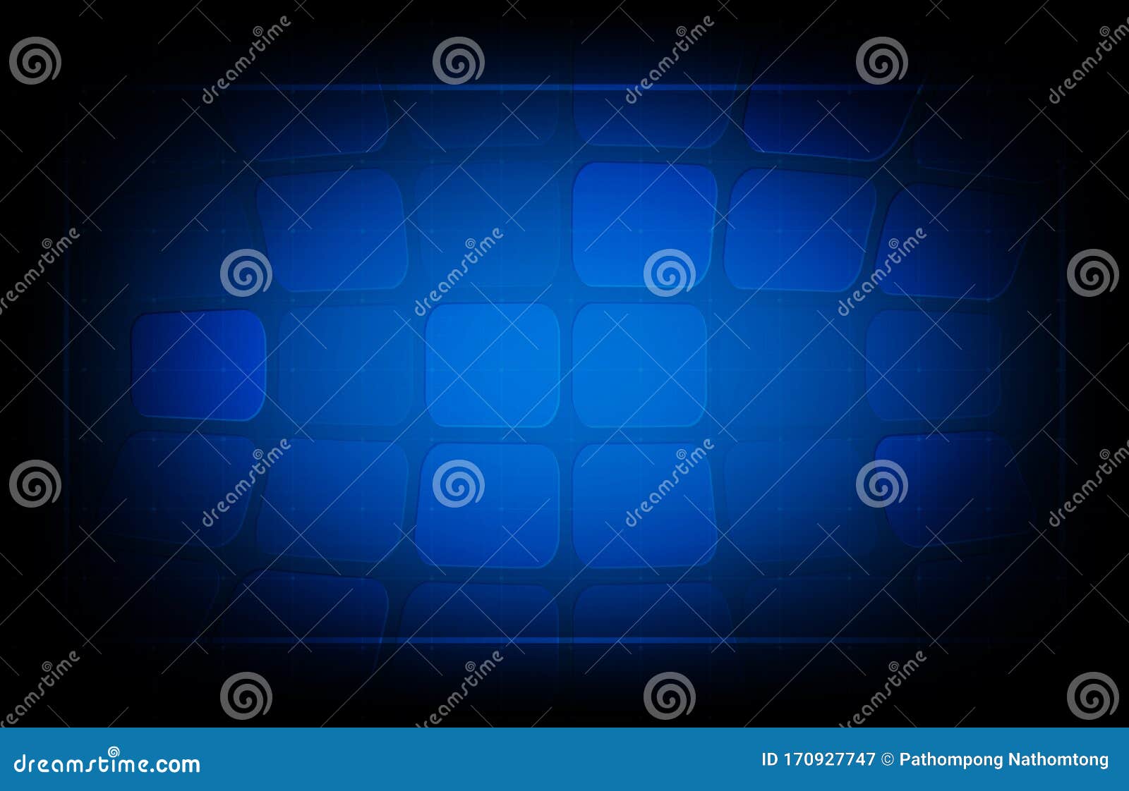 Background of Glowing Blue Line and Square Technology Stock Vector ...