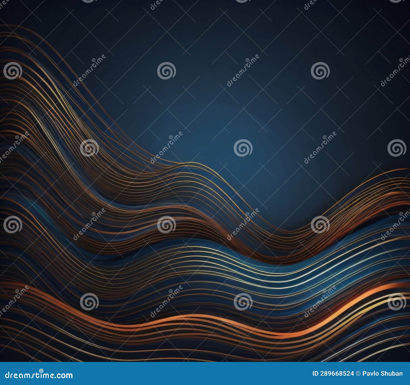 Abstract Background with Glowing Floating Lines. Stock Illustration ...