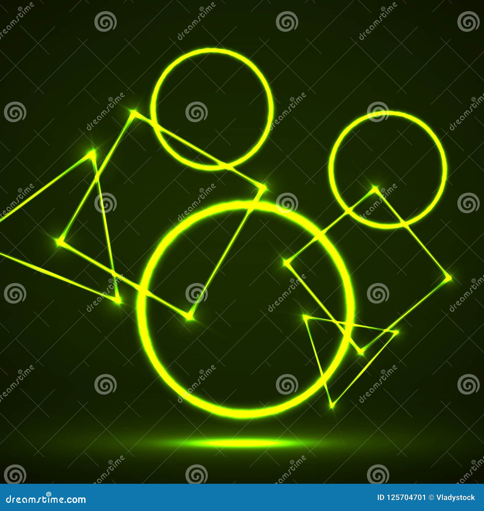 Abstract Background of Glowing Geometric Shapes Stock Vector ...