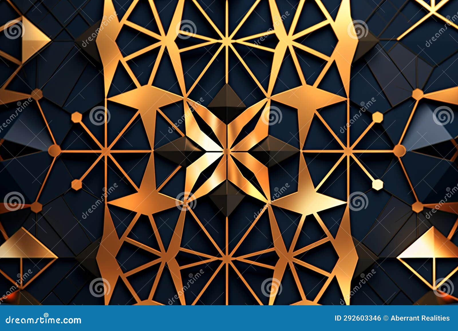 An Abstract Background with Gold and Black Geometric Shapes Stock ...